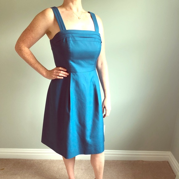 J. Crew | Dresses | J Crew Marie Cotton Cady Dress Cadet Blue | Poshmark